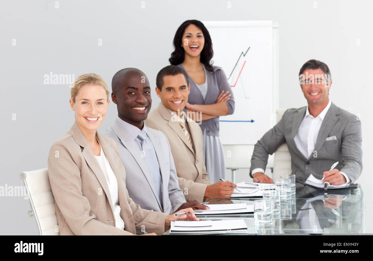 Happy Young business team at work in the office Stock Photo - Alamy