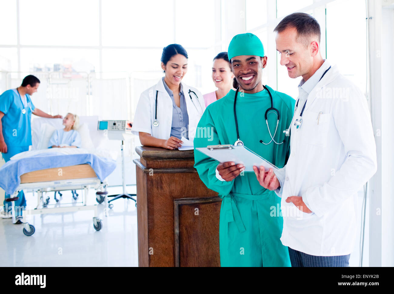 Portrait of an ambitious medical team at work Stock Photo - Alamy