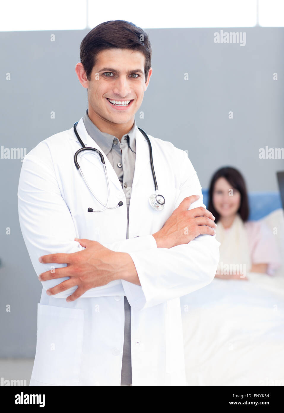 Portrait of a smiling doctor Stock Photo - Alamy