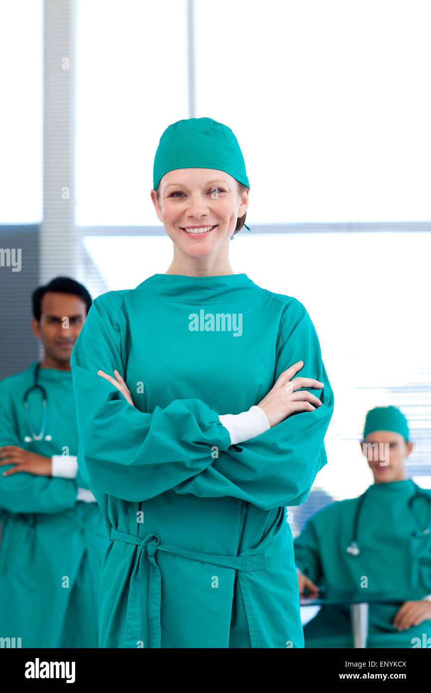 A group of doctors wearing surgical gown Stock Photo - Alamy