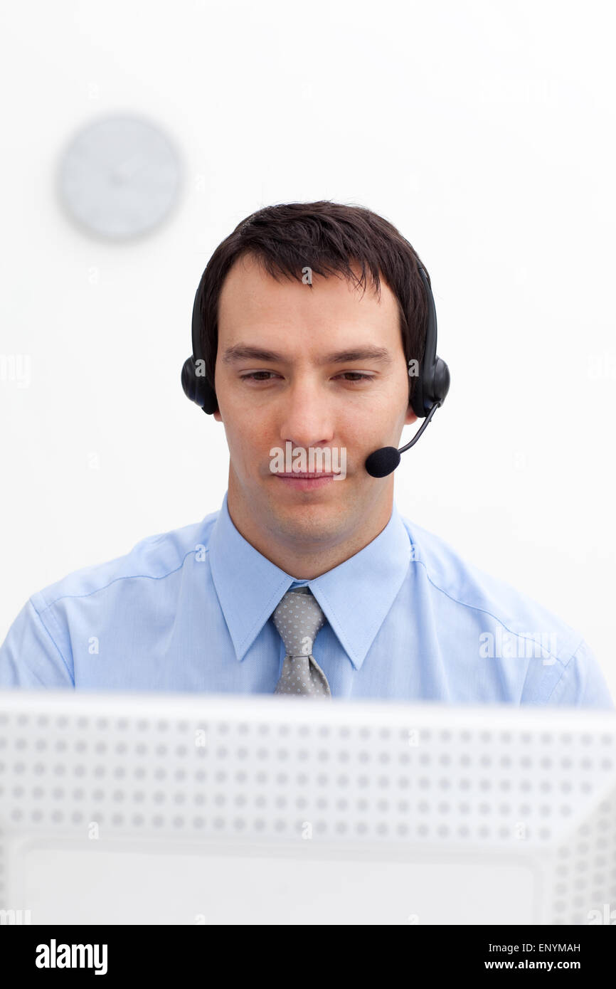 Serious male receptionist hi-res stock photography and images - Alamy