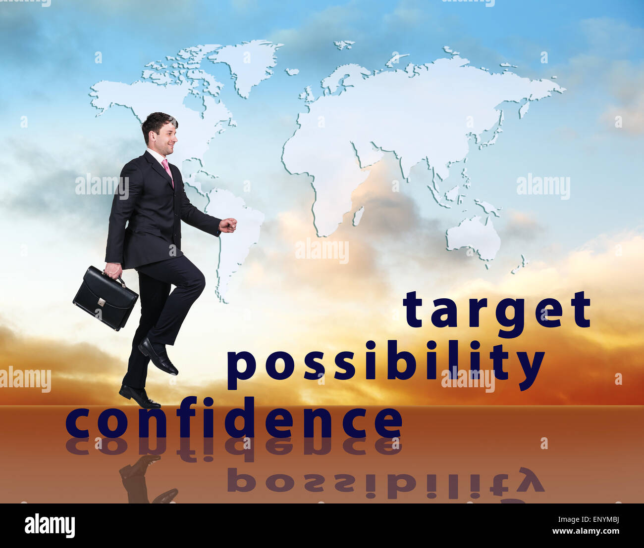 Man walking stairs to heaven hi-res stock photography and images - Alamy