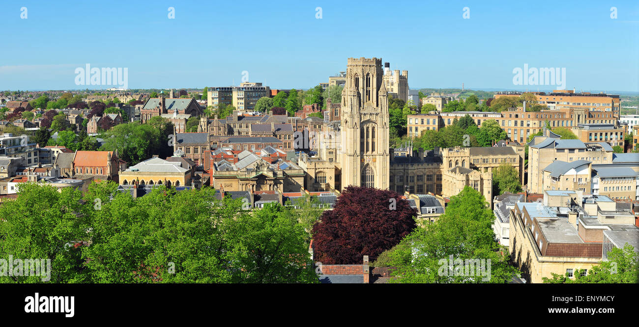 A panoramic view of Bristol including the Wills Memorial Building seen ...