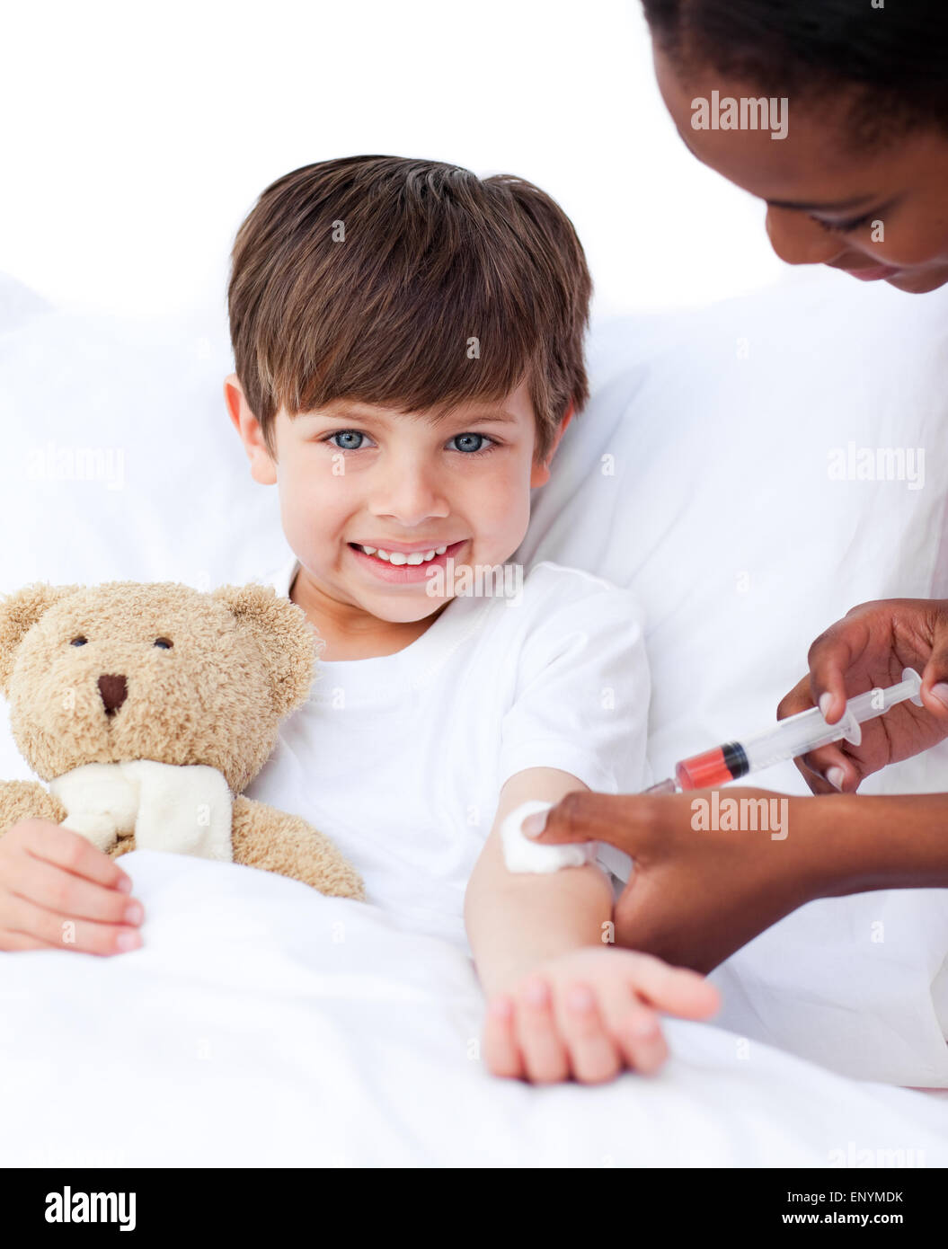 Vaccine boy stethoscope hi-res stock photography and images - Alamy