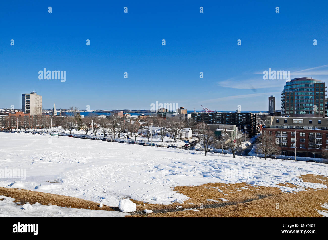 View of Halifax during winter 2015, from the citadel Stock Photo - Alamy