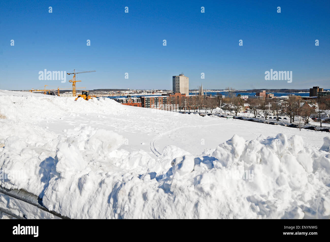 View of Halifax during winter 2015, from the citadel Stock Photo - Alamy