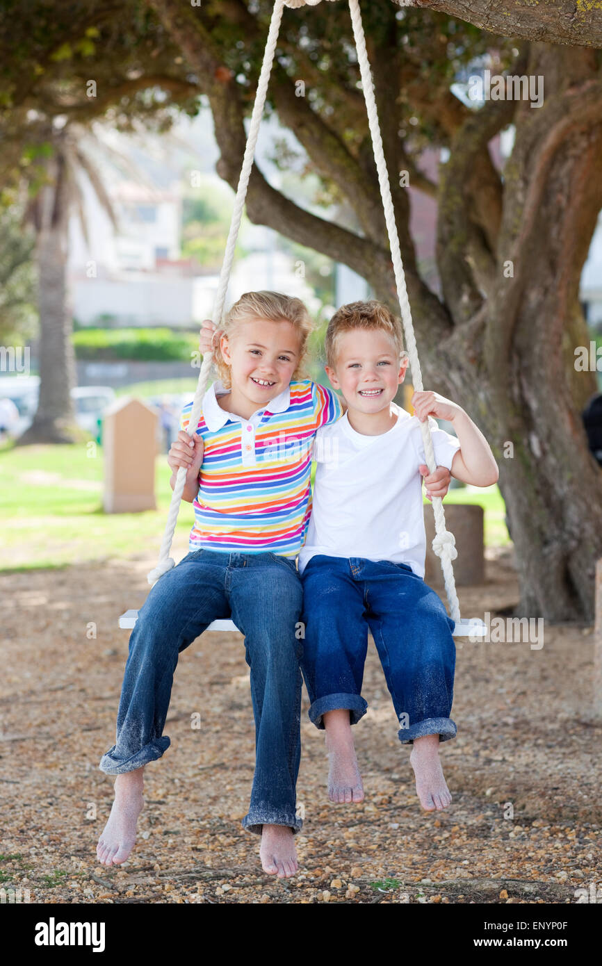 Affectionate siblings having fun hi-res stock photography and images ...