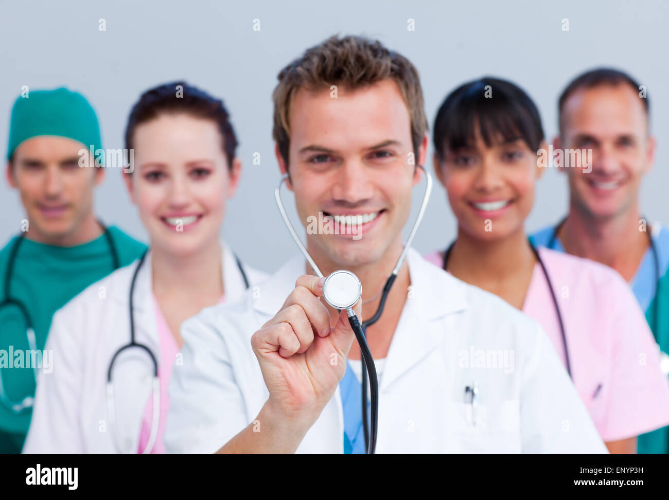 Portrait of a cheerful medical team Stock Photo - Alamy