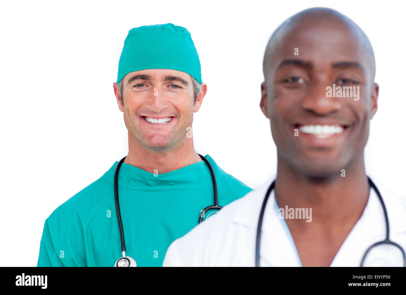 Portrait of attractive male doctors Stock Photo - Alamy