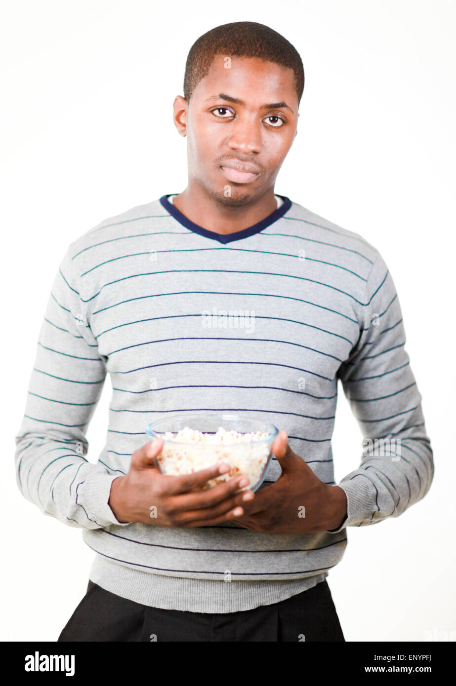 Man holding pop corn Stock Photo - Alamy