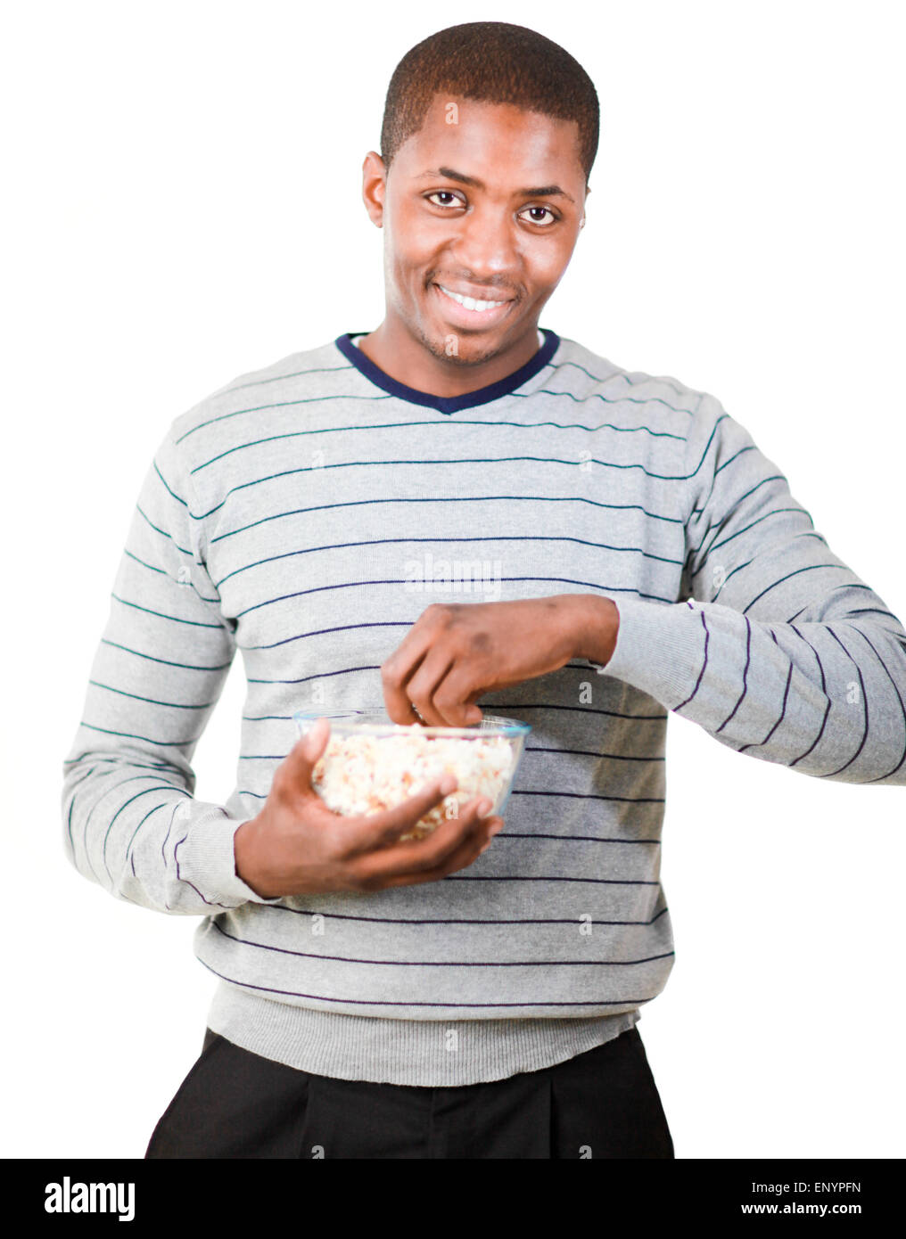 Man holding pop corn Stock Photo - Alamy