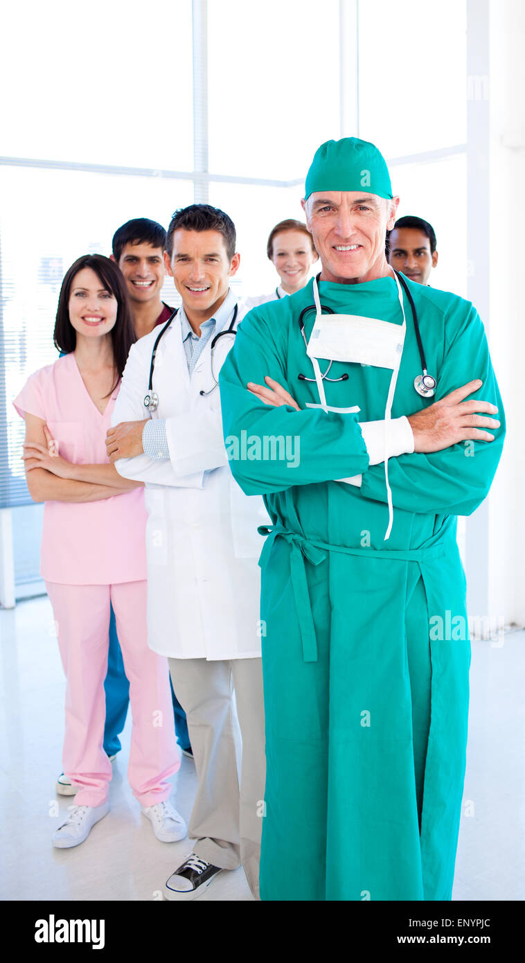 A diverse medical group standing in front of the camera Stock Photo - Alamy