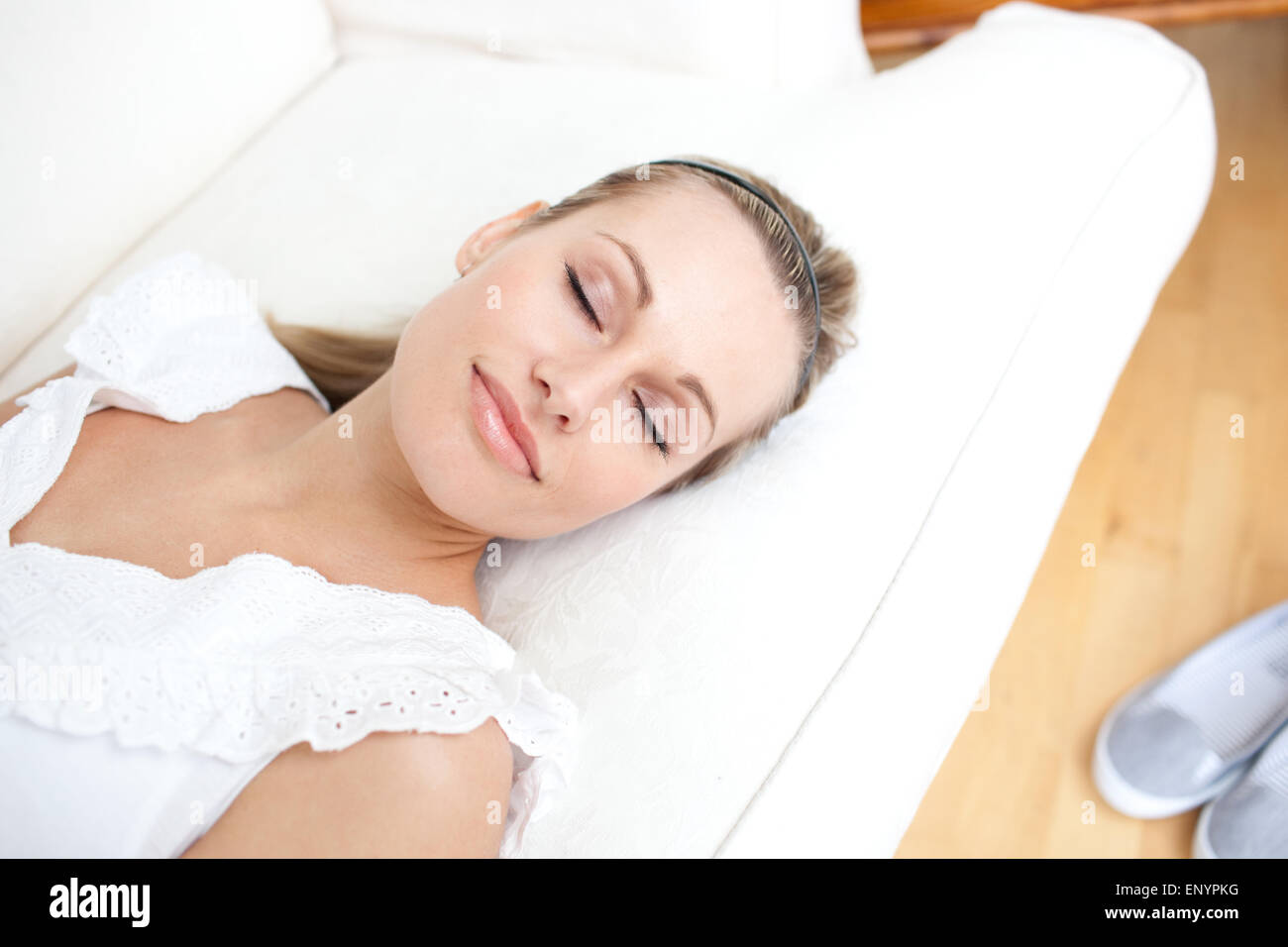 Portrait of a beautiful woman relaxing Stock Photo - Alamy