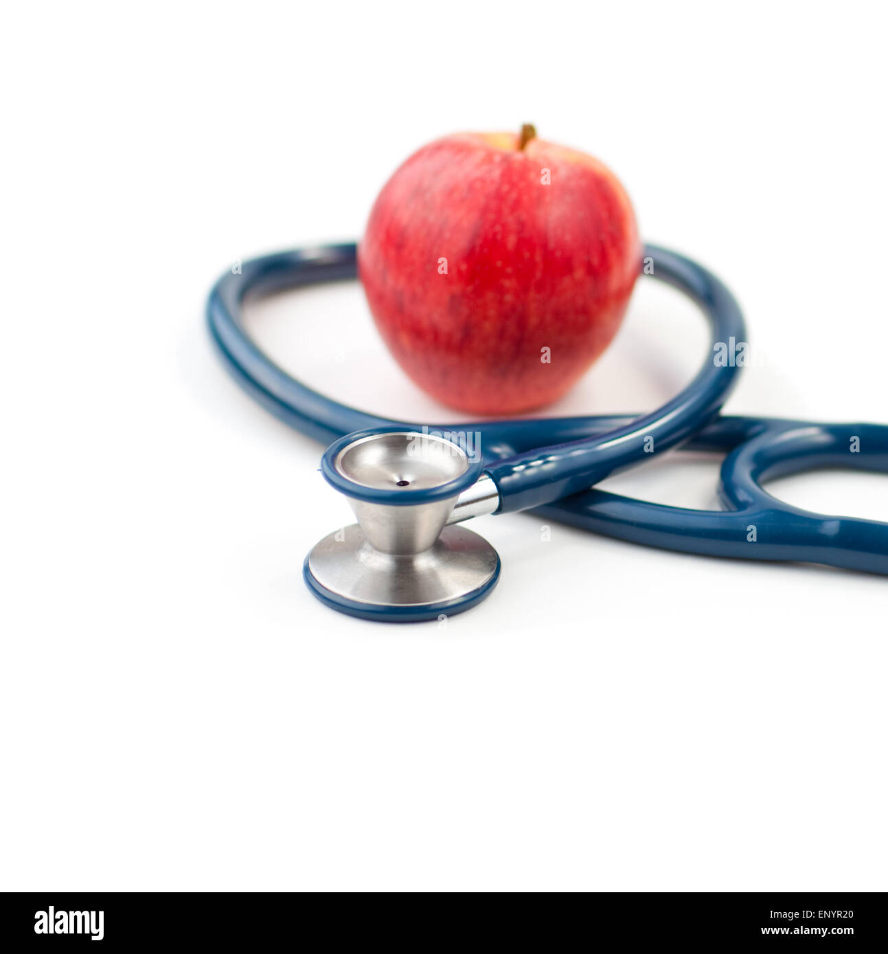 Stethoscope and an apple Stock Photo - Alamy