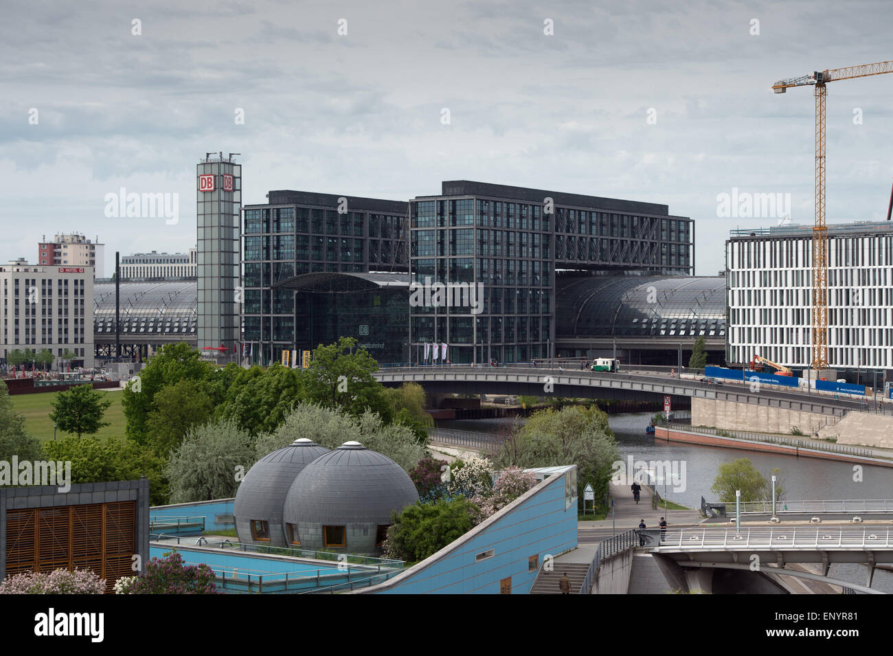 The main railway station and neighbouring buildings still currently ...