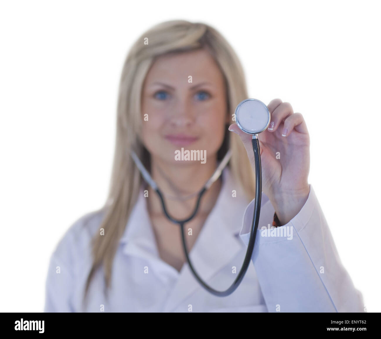 Doctor with a stetscope Stock Photo - Alamy