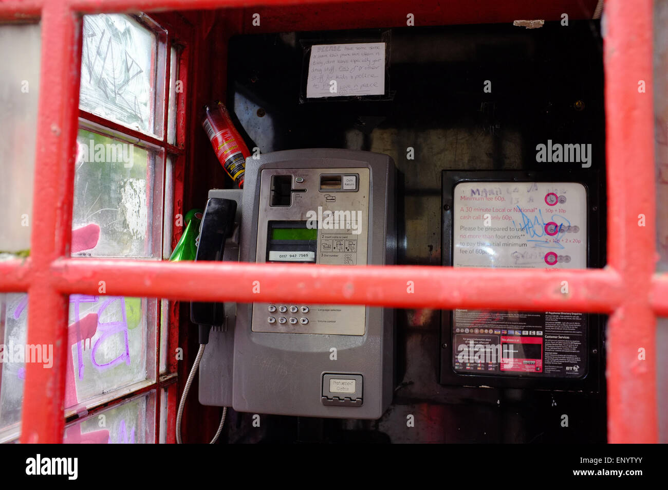 The inside of a red telephone box hi-res stock photography and images ...