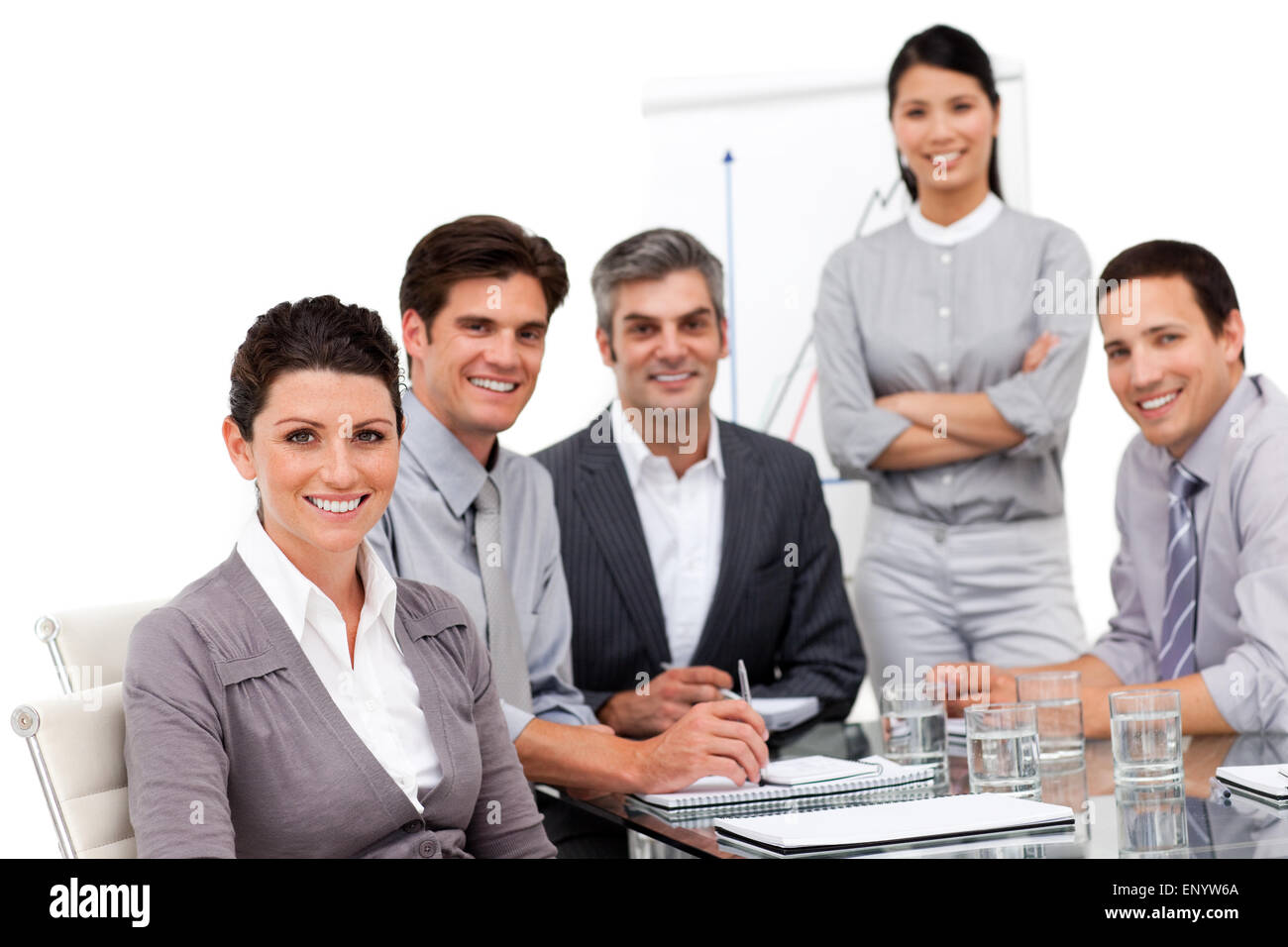Multi cultural team office whiteboard hi-res stock photography and ...