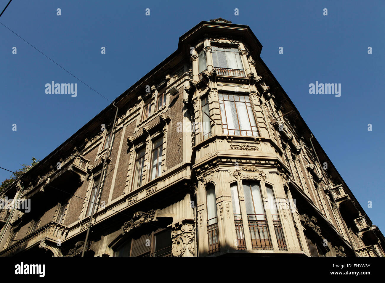 Turin, Italy. Typical building Stock Photo - Alamy