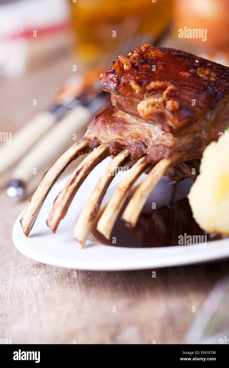 closeup of roasted suckling pig meal Stock Photo - Alamy