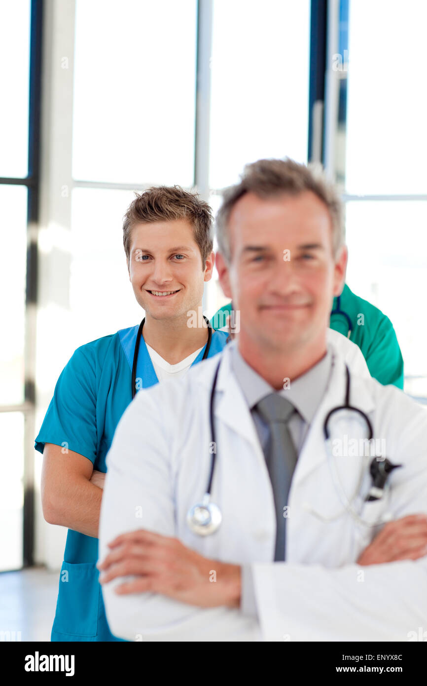 Junior doctor in focus in a line Stock Photo - Alamy
