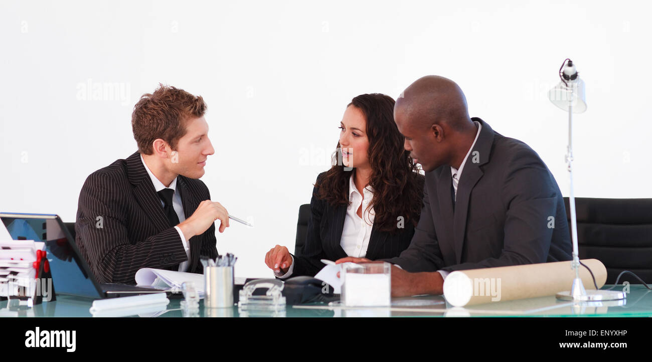 Business people interacting in hi-res stock photography and images - Alamy