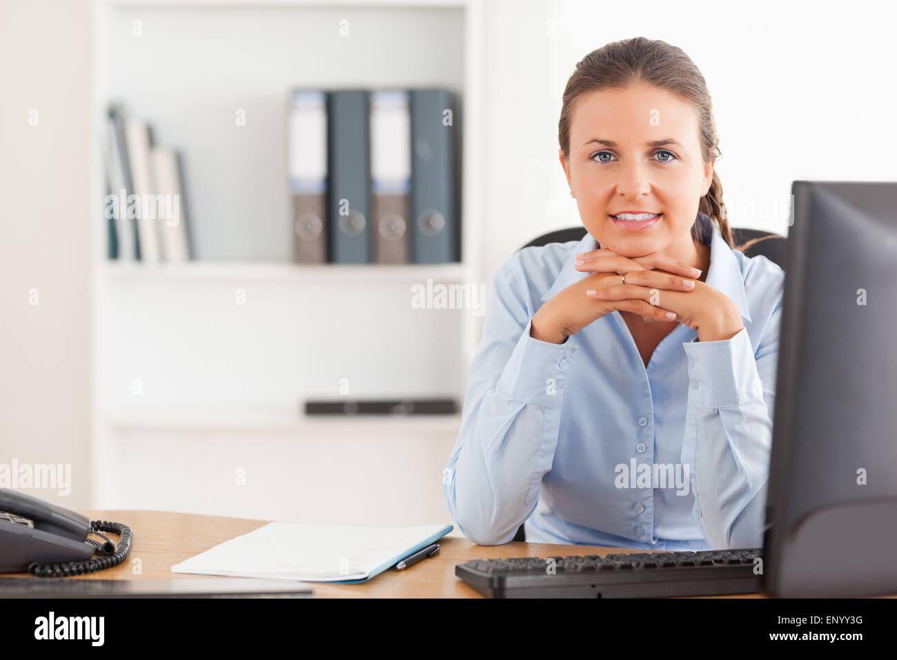 Working woman posing Stock Photo - Alamy