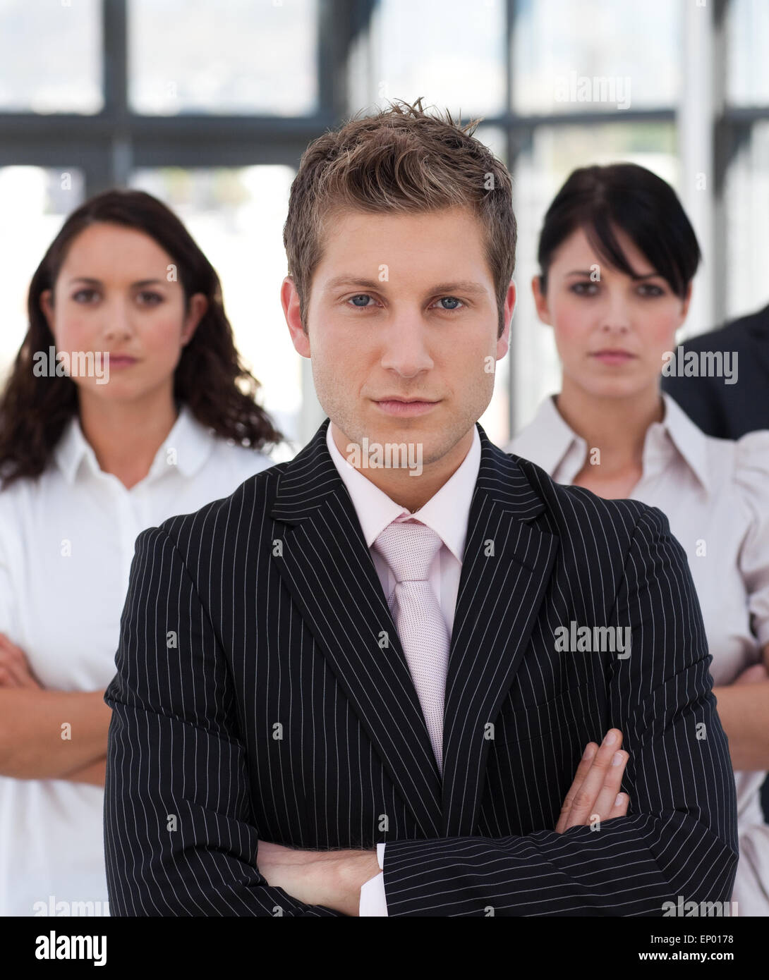 Portrait of a professional business team looking at the camera Stock ...
