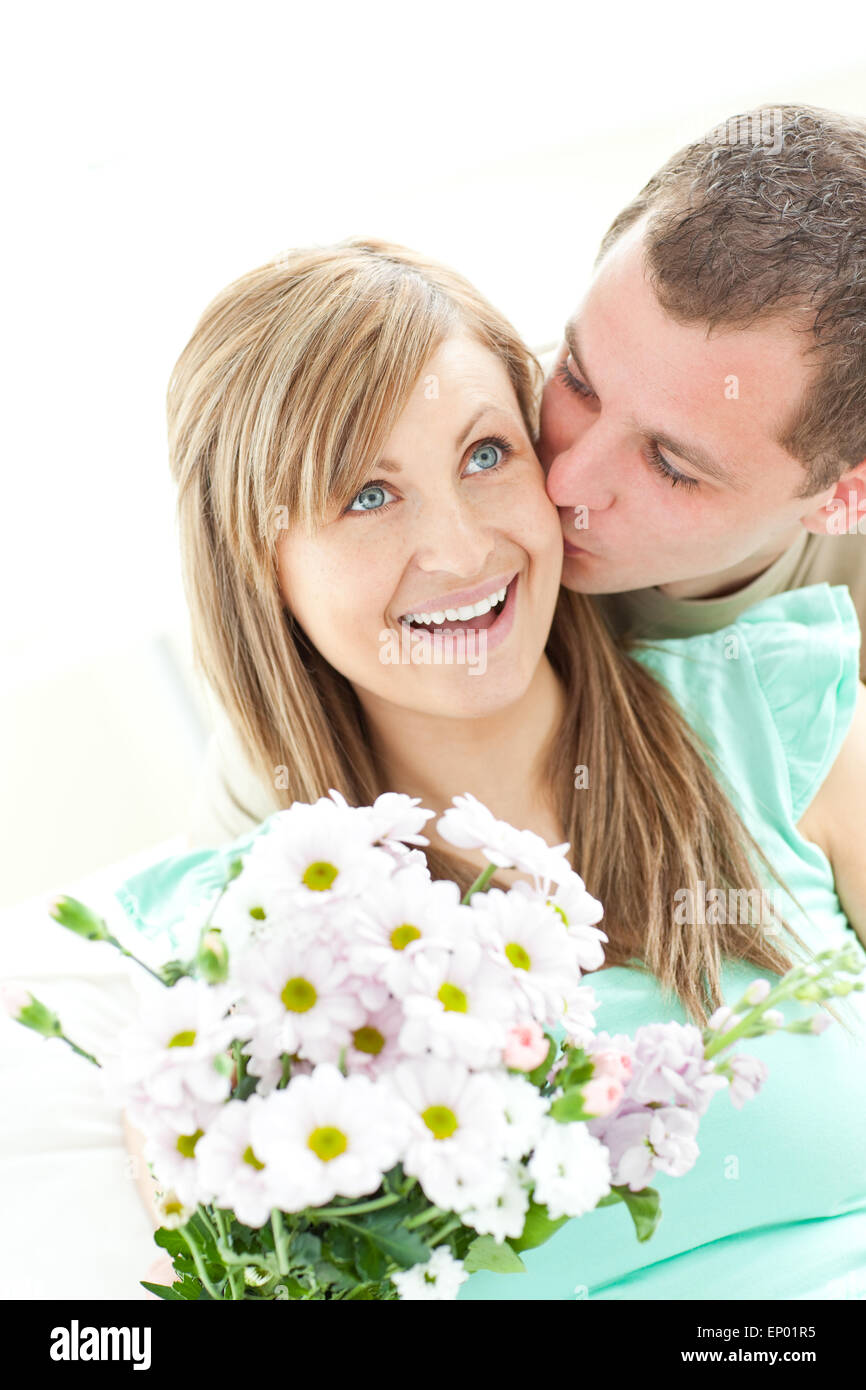 Attentive Man Kissing Wife High Resolution Stock Photography and Images ...