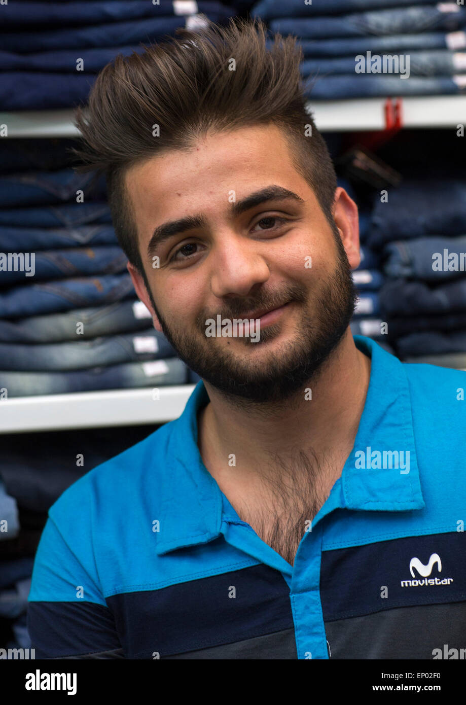 Iran, Tehran Province, Tehran, Young Man With Western Haircut In The ...