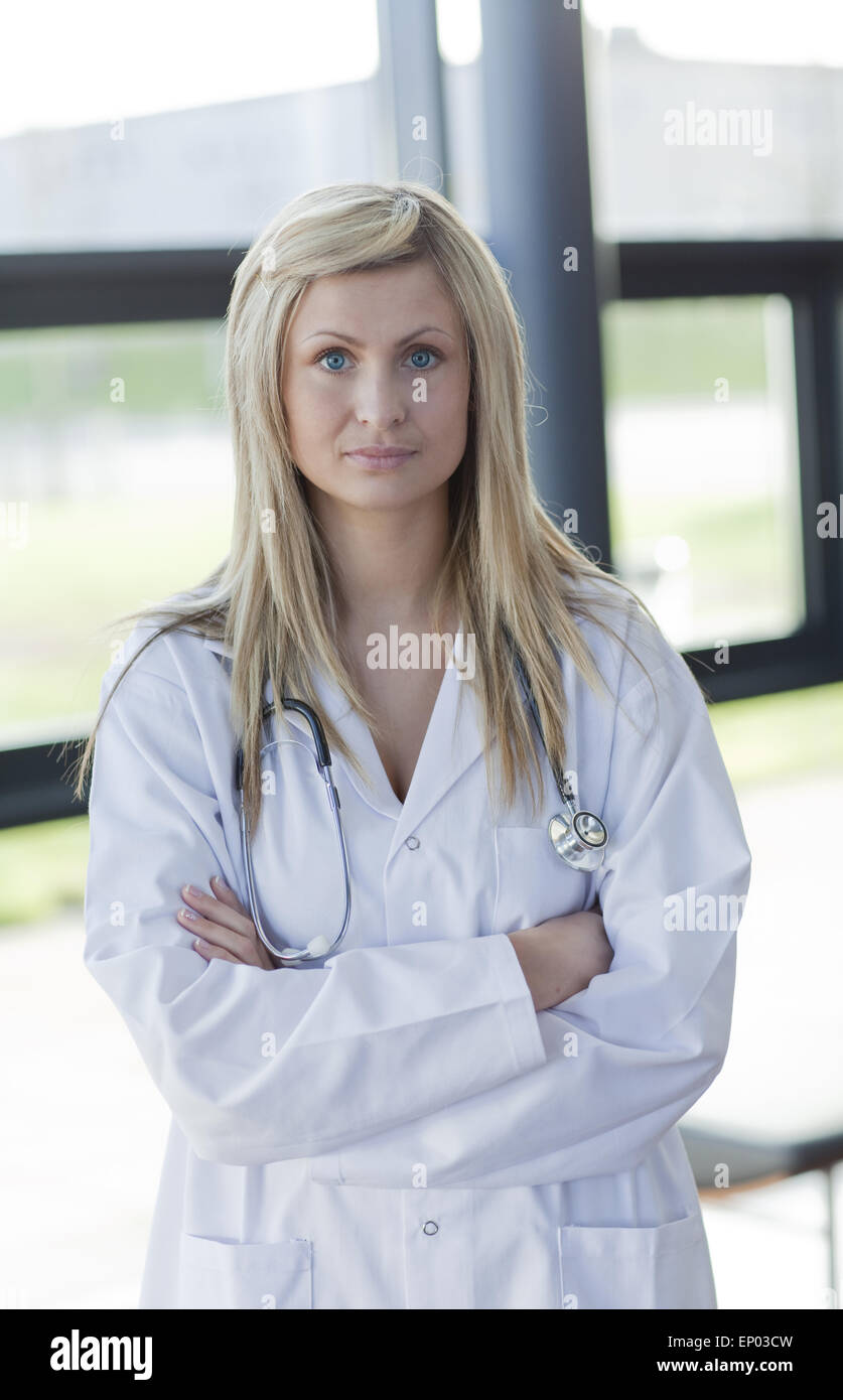 female doctor in a hospital Stock Photo - Alamy