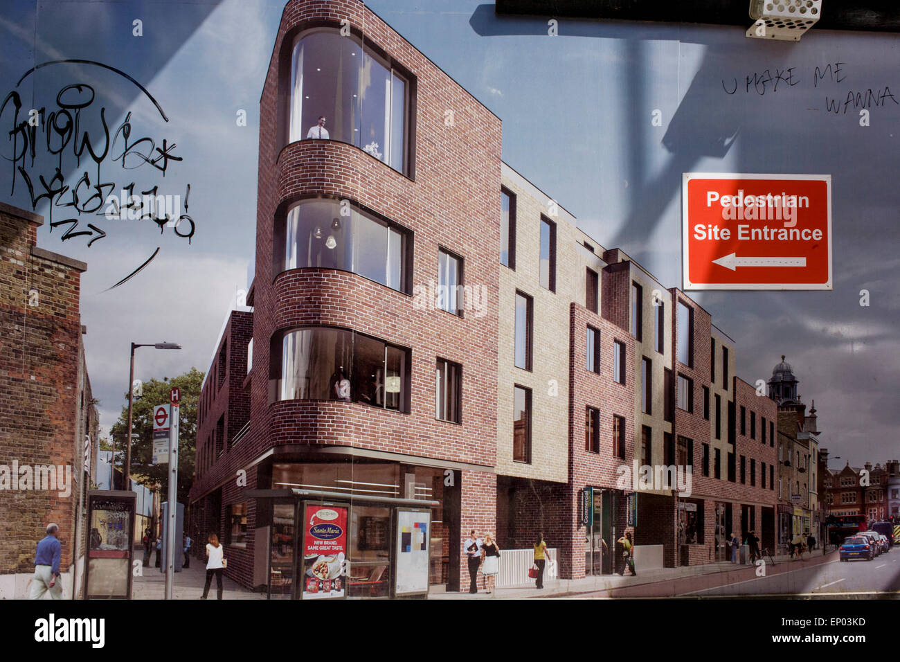 Aspirational illustration of future housing development where ...