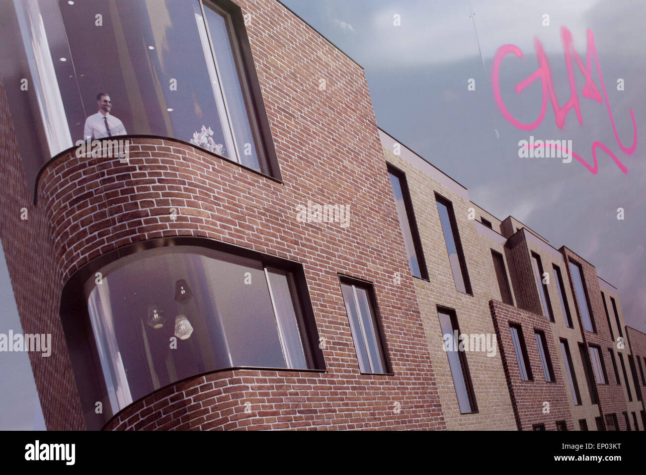 Aspirational illustration of future housing development where ...