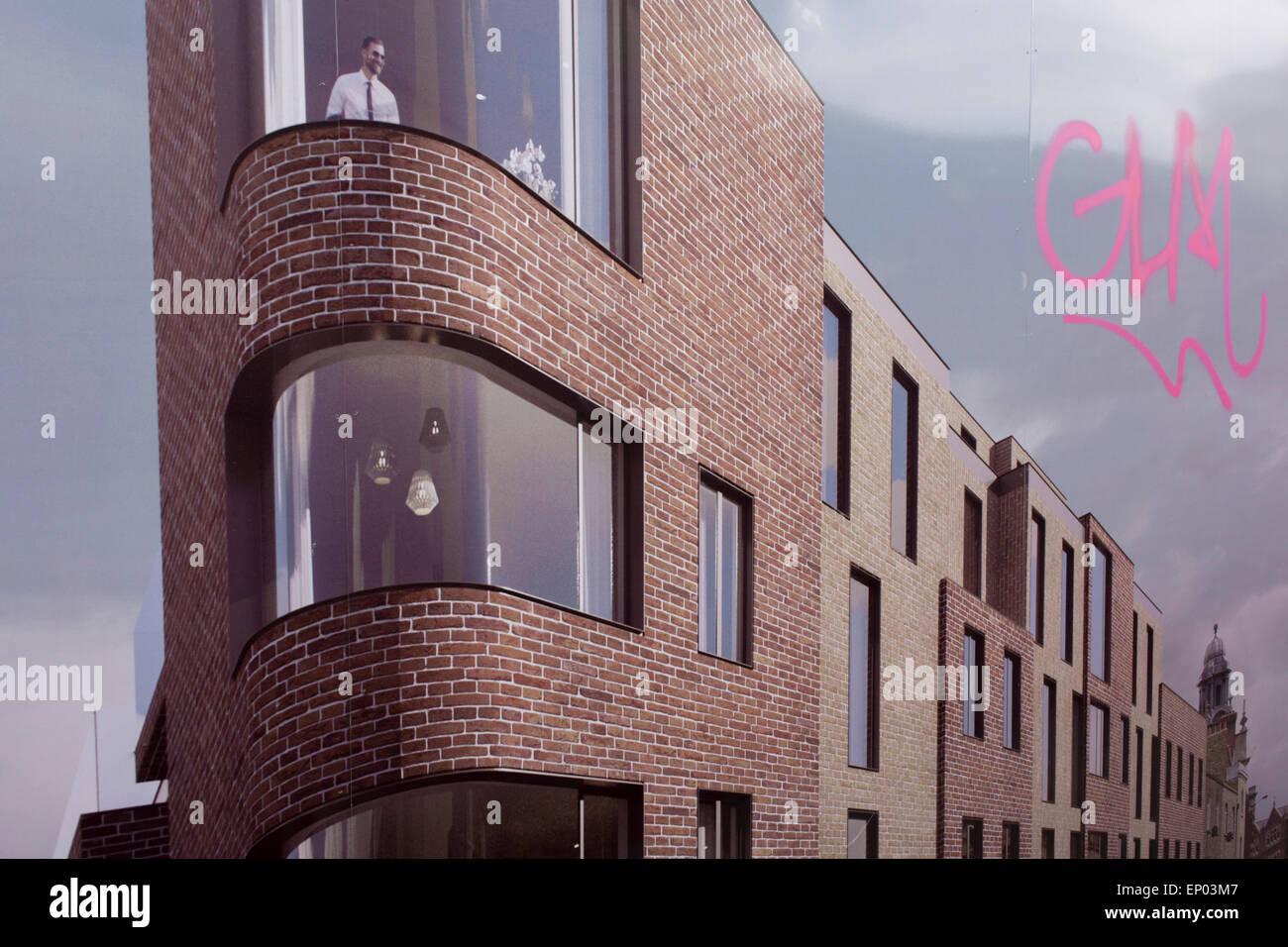 Aspirational illustration of future housing development where ...