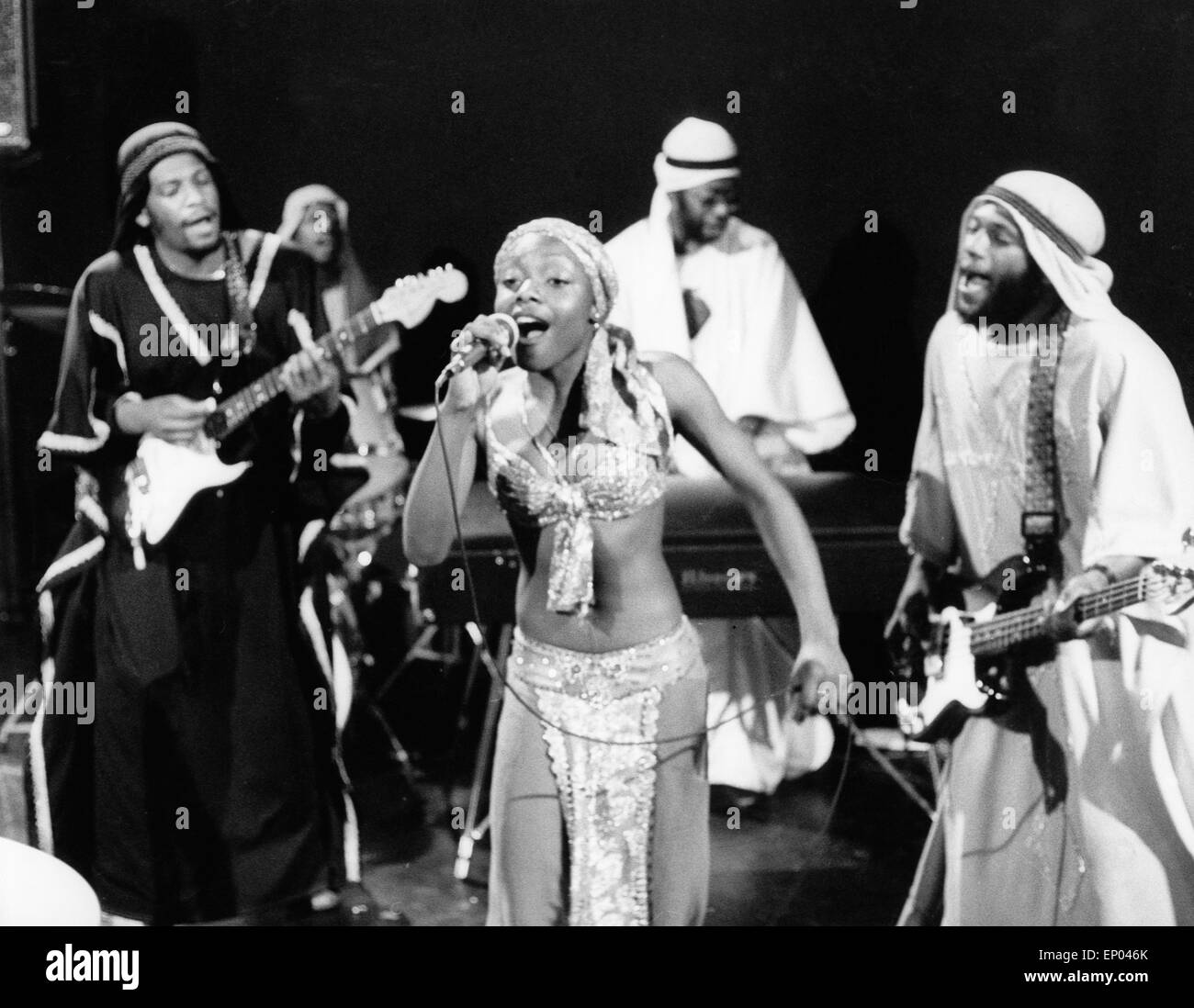 Die Disco- und R&B-Band Eruption um ihre Sängerin Lindell Leslie ...