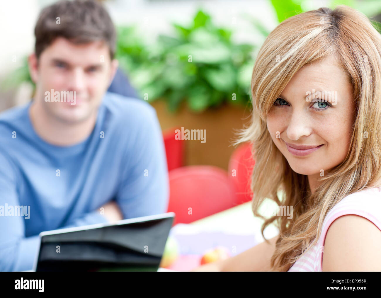 Closeup two young students reading hi-res stock photography and images ...