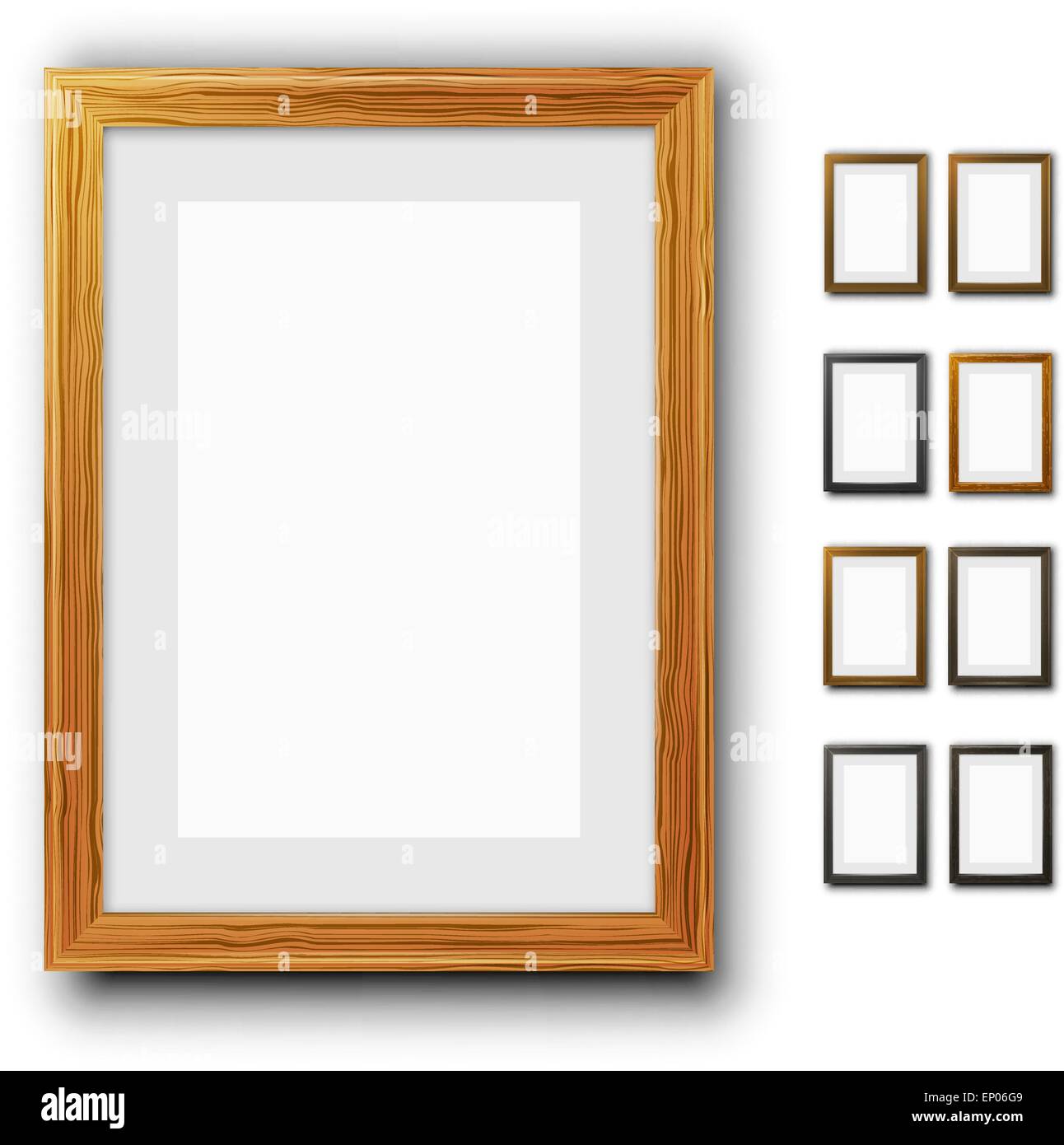 Old wood frames Stock Vector Images - Alamy
