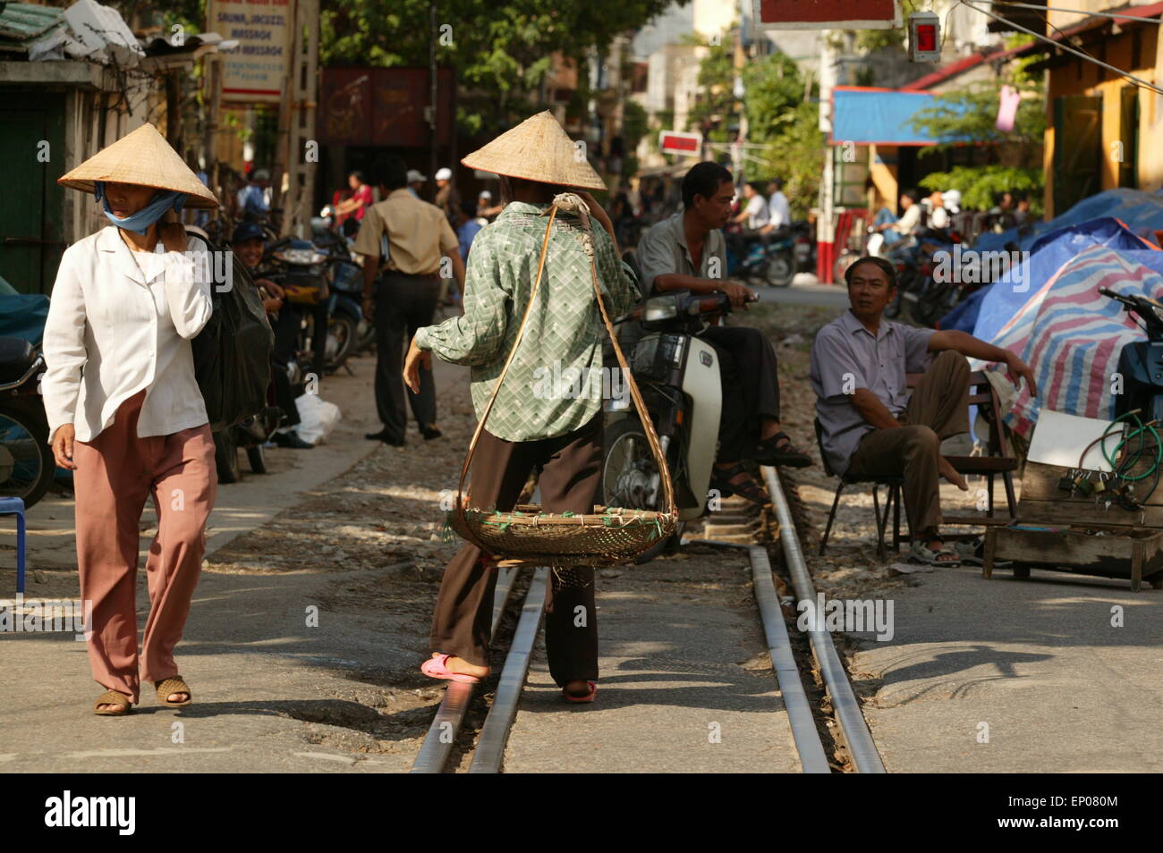 Everyday scene in the city of Hanoi in Vietnam Stock Photo - Alamy