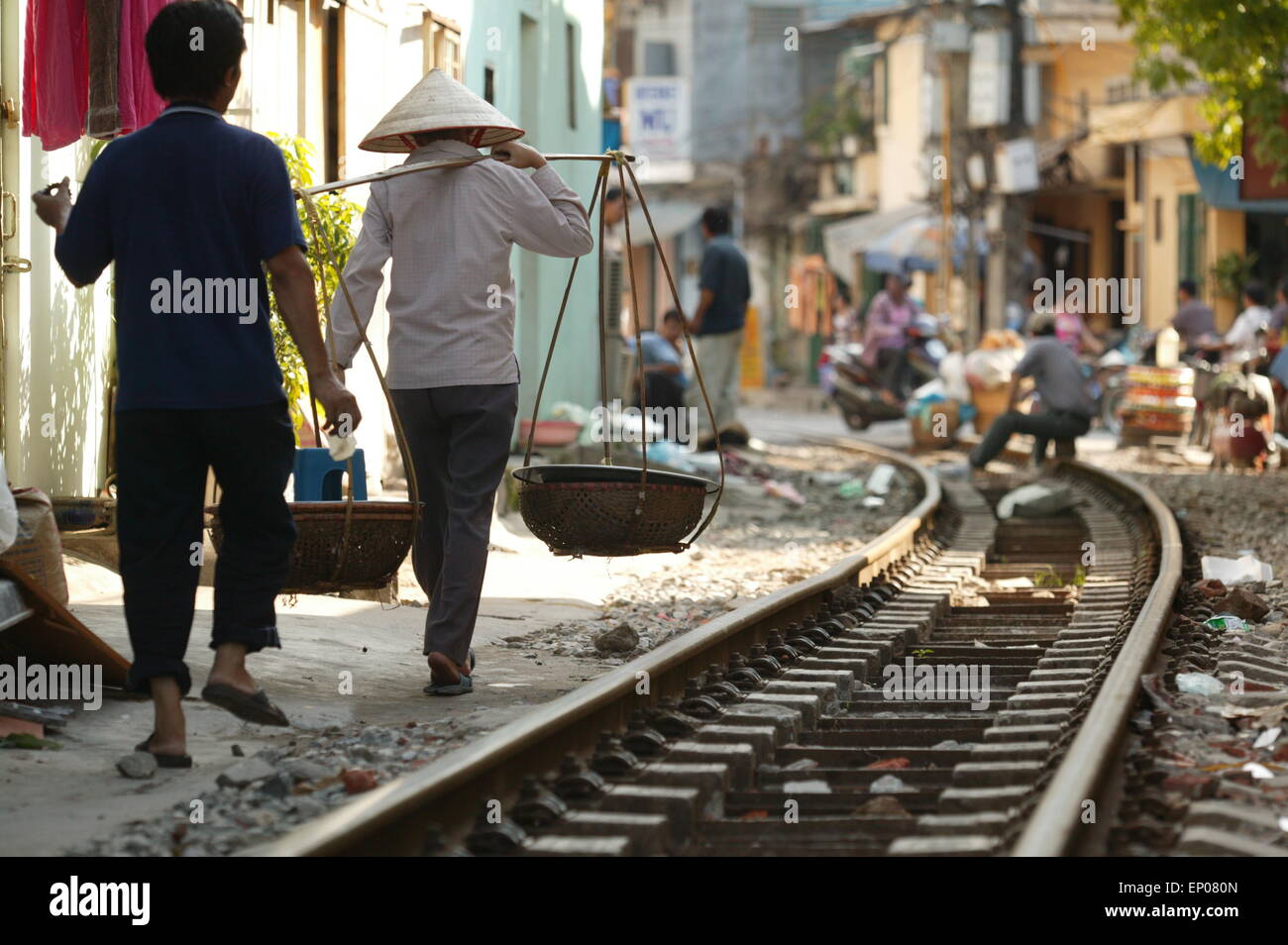 Everyday scene in the city of Hanoi in Vietnam Stock Photo - Alamy