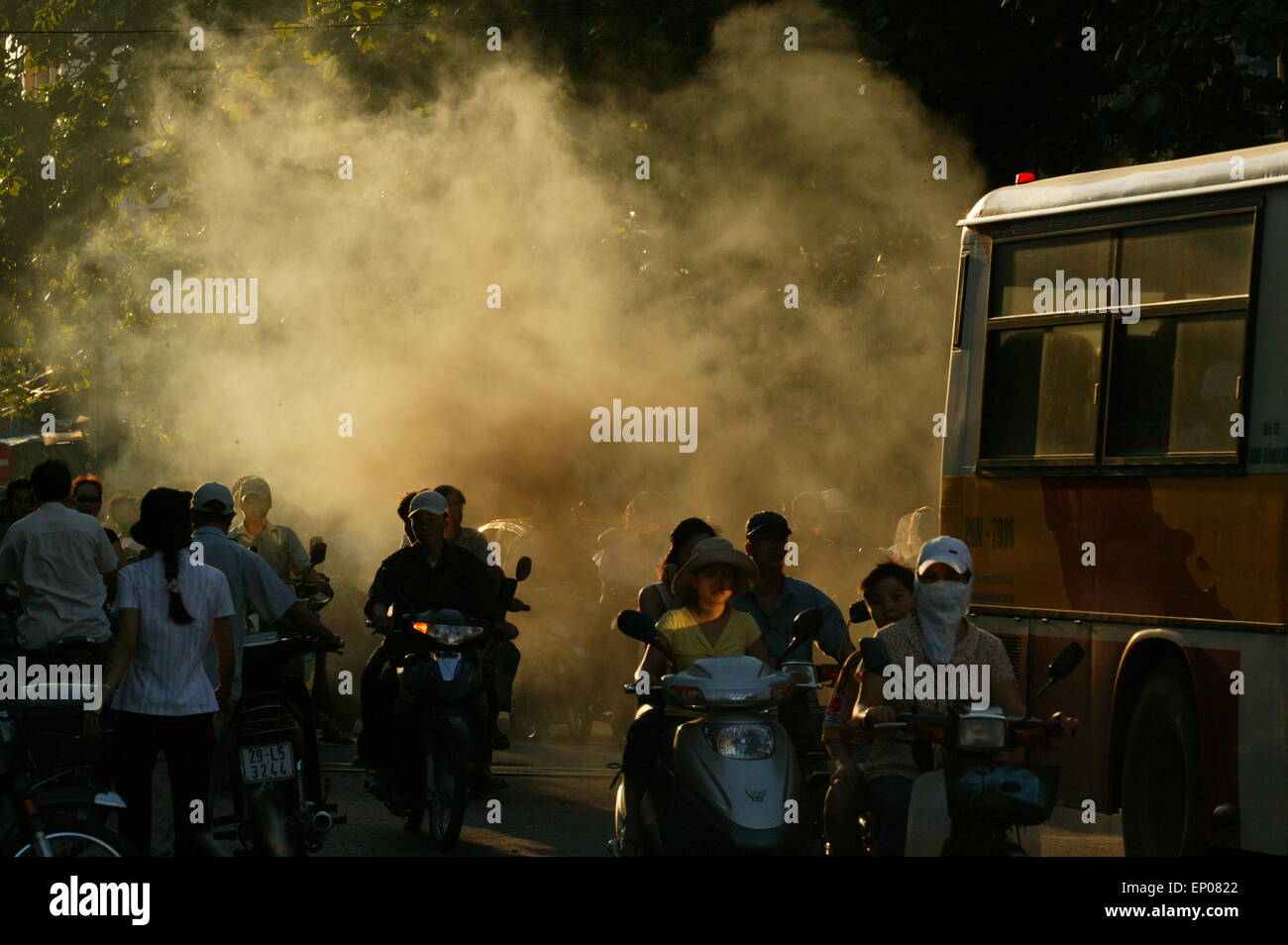 Everyday scene in the city of Hanoi in Vietnam Stock Photo - Alamy