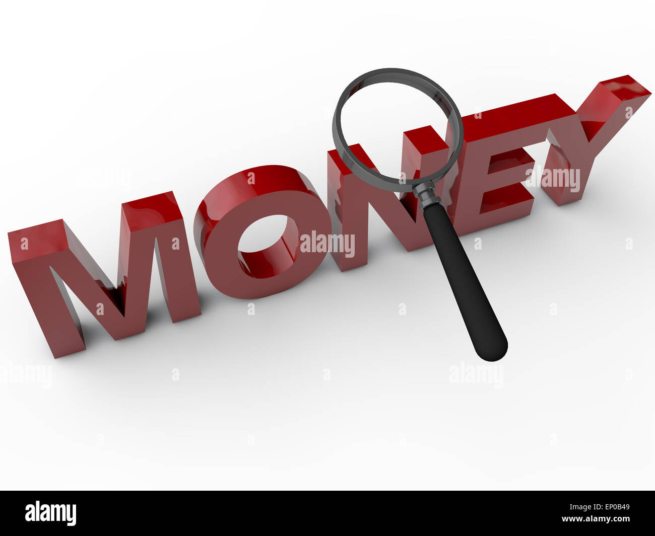 Money - 3D Text over white Background Stock Photo - Alamy