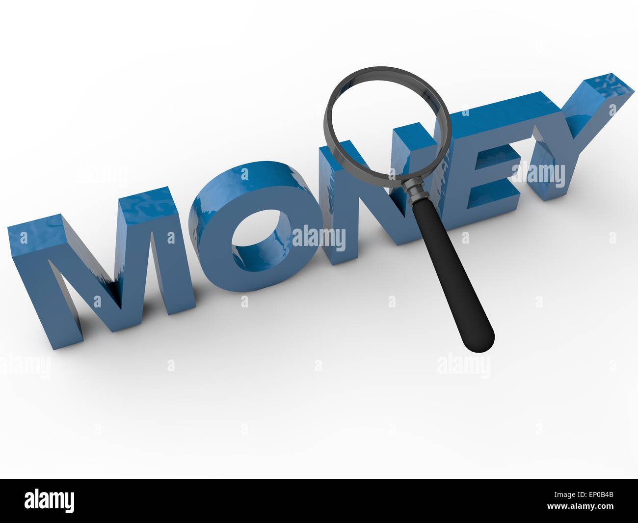 Money - 3D Text over white Background Stock Photo - Alamy