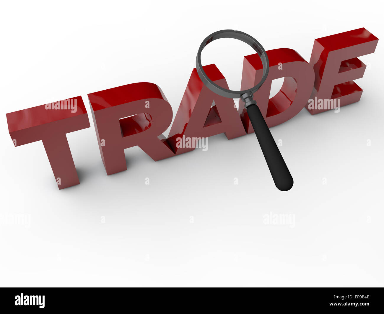 Trade - 3D Text over white Background Stock Photo - Alamy
