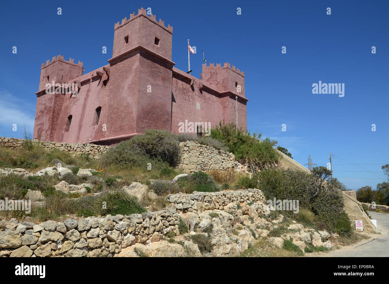 Saint Agatha's Tower at Marfa Ridge North Malta, Mediterranean Stock ...