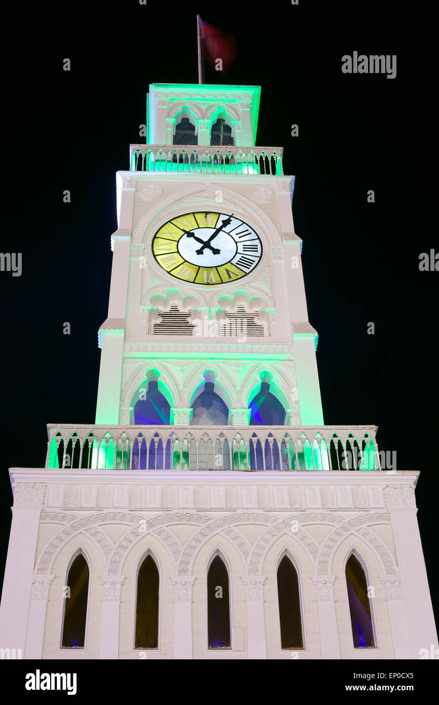 The Torre Reloj (clock tower) from the year 1877 on Plaza Prat main ...