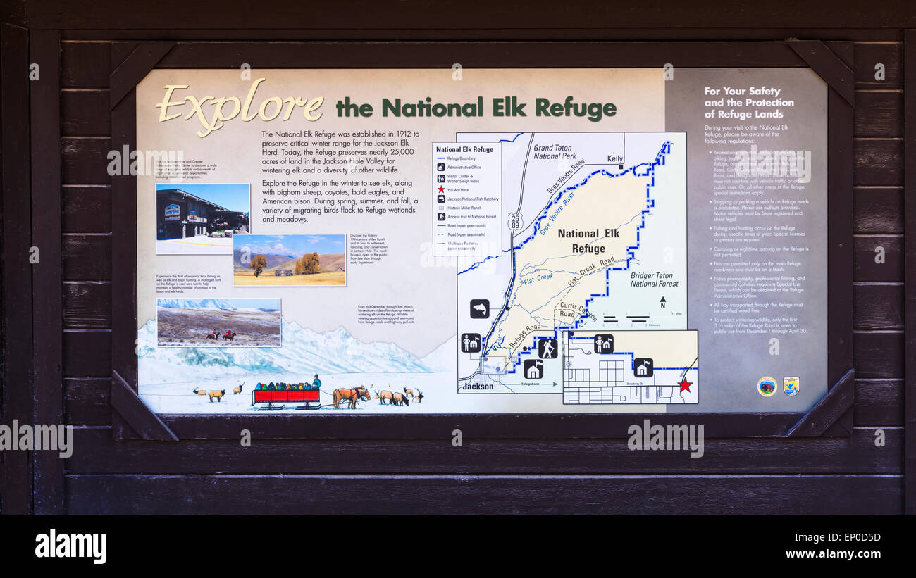 Map Of Wyoming National Elk Refuge