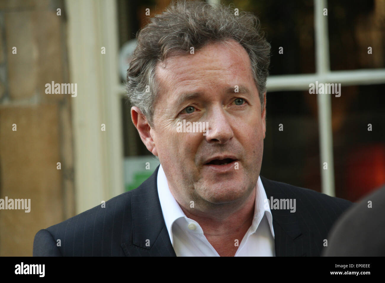 Oxford, UK. 12th May, 2015. Piers Morgan, one of the most infamous ...