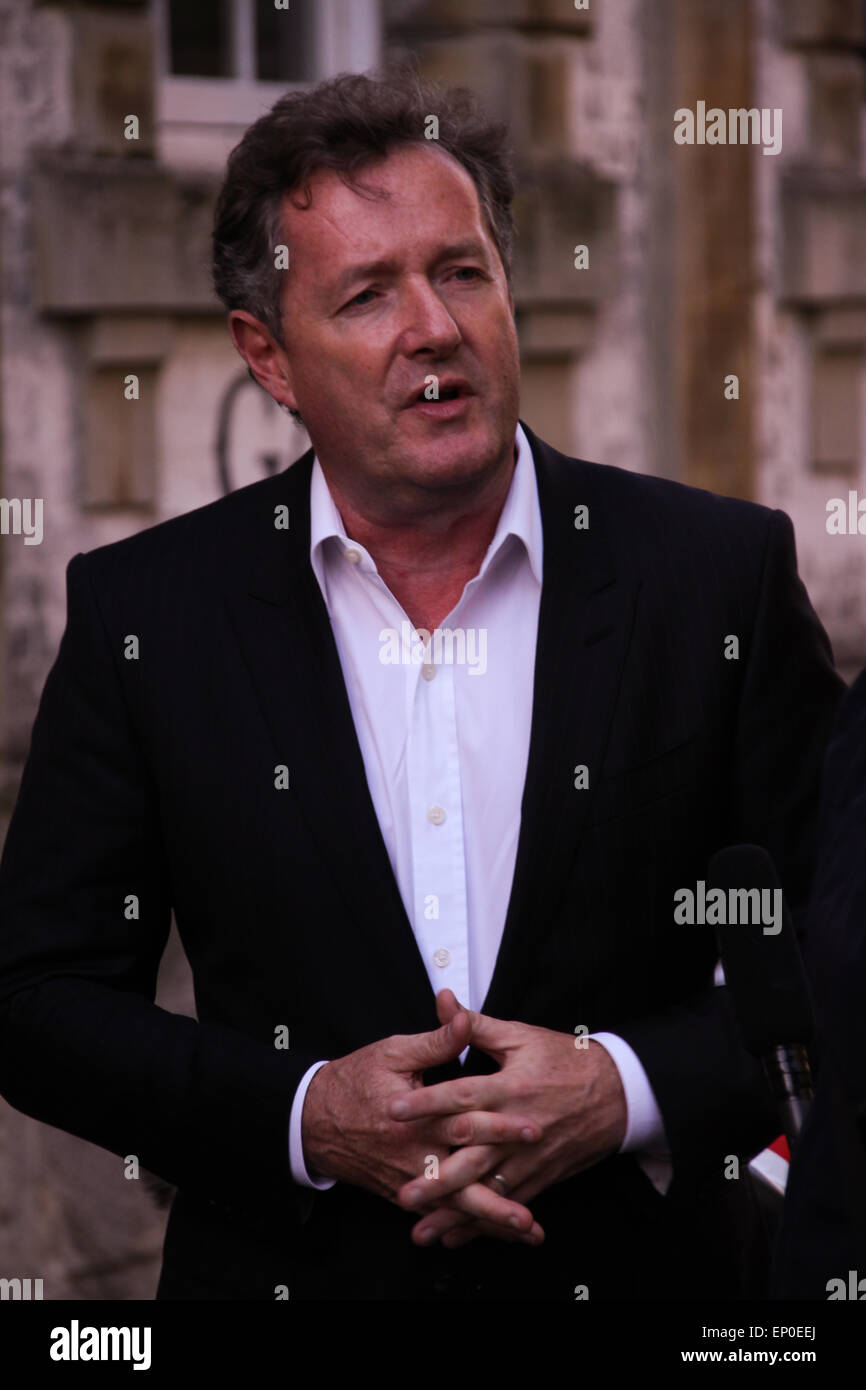 Oxford, UK. 12th May, 2015. Piers Morgan, one of the most infamous ...