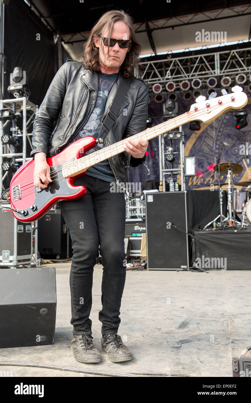 Somerset, Wisconsin, USA. 9th May, 2015. Bassist BRIAN WEAVER of We Are ...