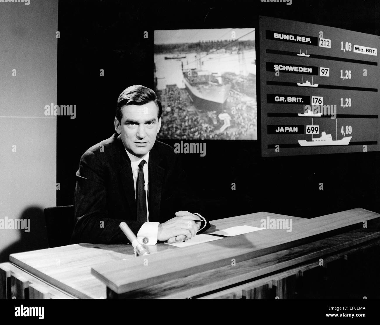 German tv news presenter Black and White Stock Photos & Images - Alamy